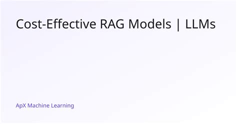 cost effective rag models llms and embeddings