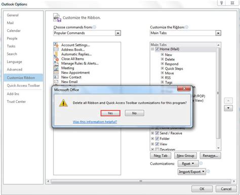 How To Reset The Ribbon To Its Default Settings In Outlook DP Tech Group