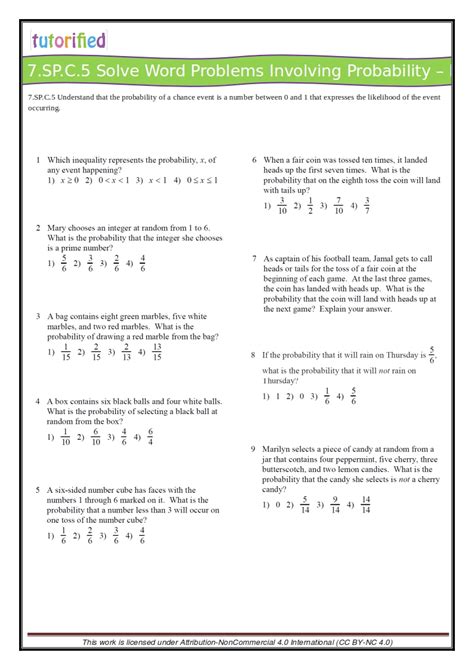 7th Grade Common Core Math Worksheets Worksheets Library