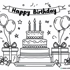 Coloriage Pour Un Joyeux Anniversaire Avec Stitch T L Charger Ou Imprimer Gratuitement