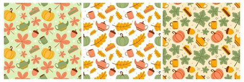 Cute Fall Pattern Vector Art Icons And Graphics For Free Download