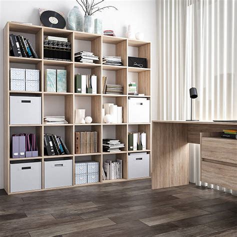 Стеллаж для дома с полками для книг и игрушек разделитель комнаты на 25 ячеек книжный шкаф M