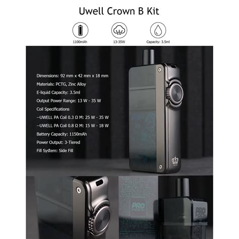 Uwell Crown B Pod Kit Vapemandu