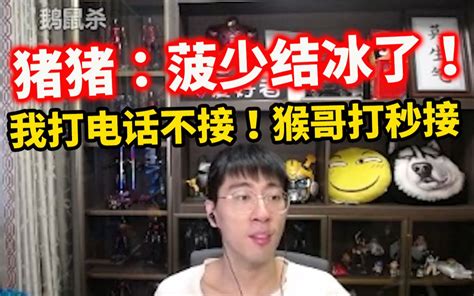 想找菠萝来鹅鸭杀！猪猪打电话没接！猴哥打电话直接秒接！结冰了！ 猴哥家的派大星 猴哥家的派大星 哔哩哔哩视频
