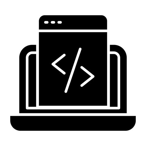 Solid Design Icon Of Web Coding 19141224 Vector Art At Vecteezy