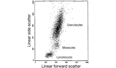 Dual Parameter Histogram Of The Forward Scatter And Side Scatter