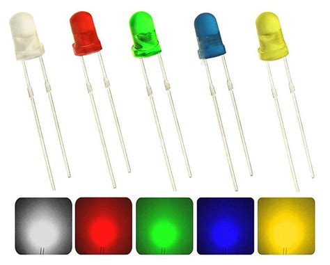Indicator And Diy Projects Round Diffused 3 Mm LED Bulbs 5 Mixed Colours At 0 50 Piece In
