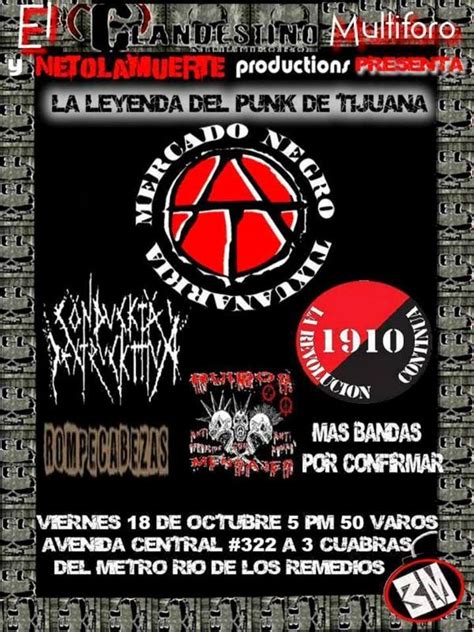 La Leyenda Del Punk De Tijuana En Multiforo El Clandestino Viernes 18de