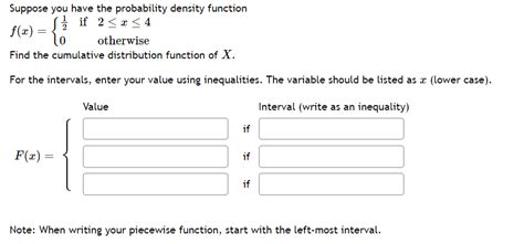 Solved Suppose You Have The Probability Density Function Chegg