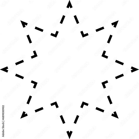 Dash Line Shapes Dashed Outline Design Of Border For Basic Geometric