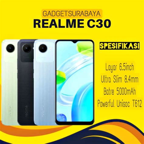 Jual Realme C30 Ram 4GB Internal 64GB Ram 2GB Internal 32GB Baru