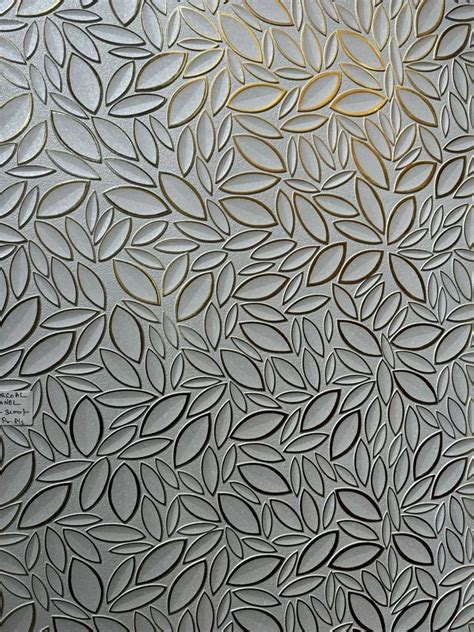 Grey Base Leaf Design Acrylic Wall Panel Thickness 10 Mm 8 X 4 At