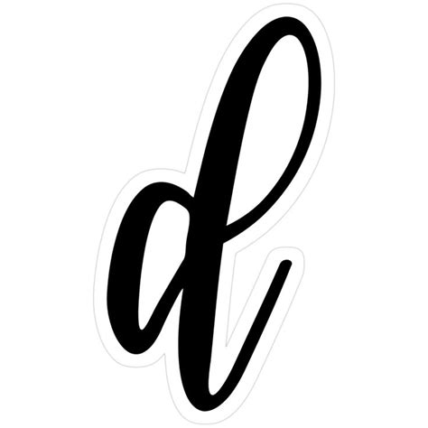 Cursive Letter D Sticker In 2025 Cursive Letters Letter D Letter D