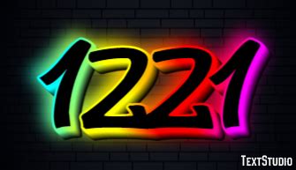 1221 Text Effect and Logo Design Number
