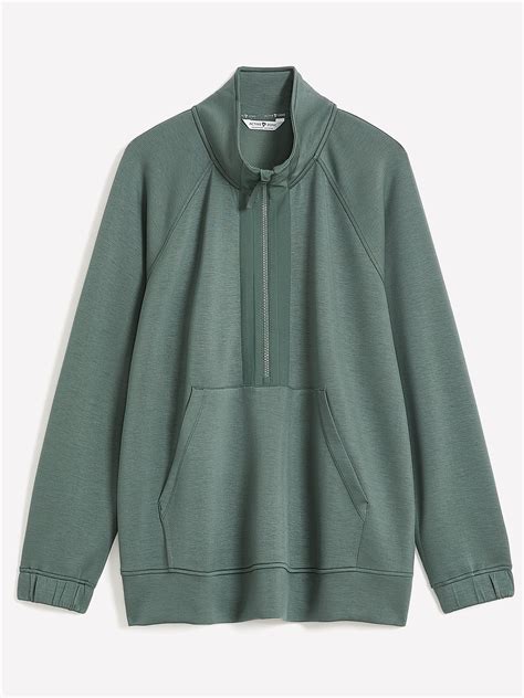 Half Zip Scuba Pullover With Kangaroo Pocket Active Zone Penningtons