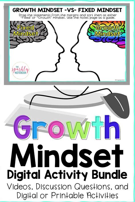 Growth Mindset Activity Bundle Digital And Printable Growth Mindset