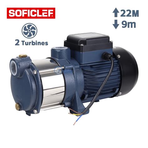 Pompe à Eau Silencieuse 2 Turbines 9m 22m 055kw Soficlef