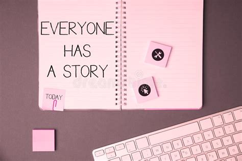Conceptual Display Everyone Has A Story Business Approach Background