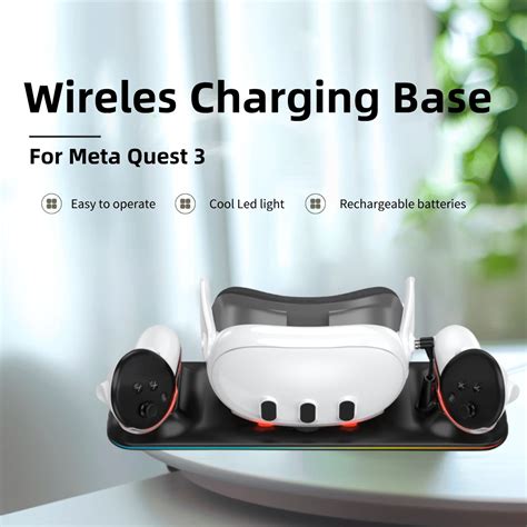 Wireless Charging Dock For Meta Quest Compact Design All In One Charging Station For VR Meta