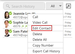 Editing A Contact
