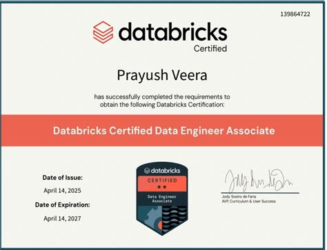 Azuredatabricks Dataengineer Certified Opentowork Microsoftcertified Databricks Prayush