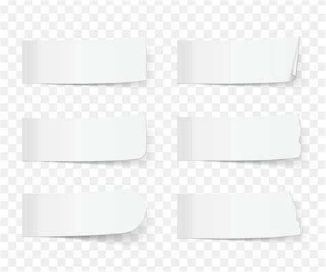 Set Of Six Different White Sticy Notes With Shadows 52982541 Vector Art At Vecteezy