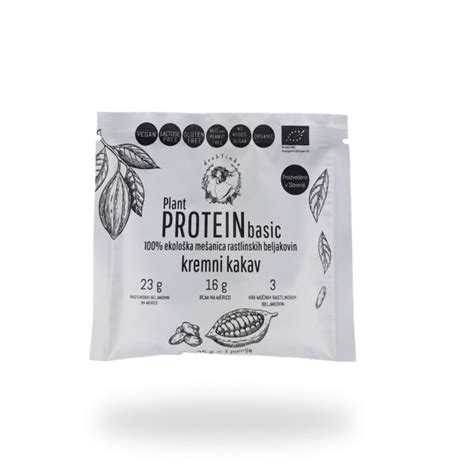 Rastlinske Beljakovine Proteini Bio Plant Protein Basic Drobtinka Kremni Kakav 35g