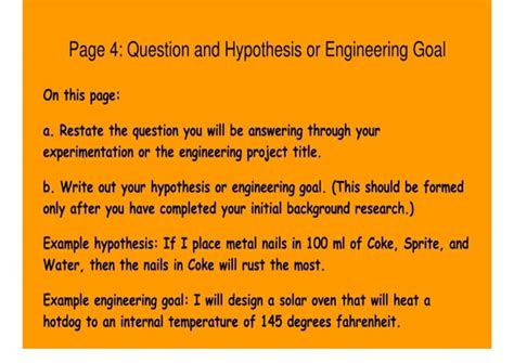 Science Fair Logbook Set Up Instructions Pdf