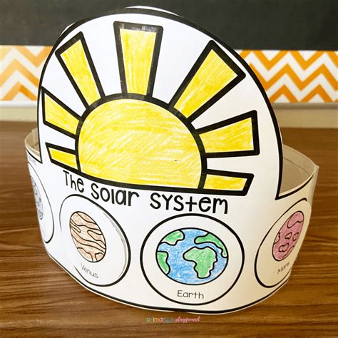 Free Printable Solar System Hat Primary Playground Space Crafts