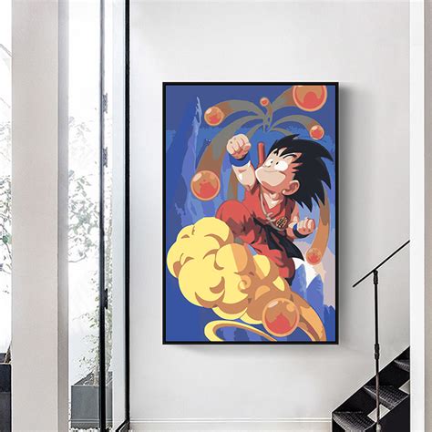 七龙珠全家福动漫卡通人物 Diy数字油画学生手工填色涂鸦宿舍挂画虎窝淘