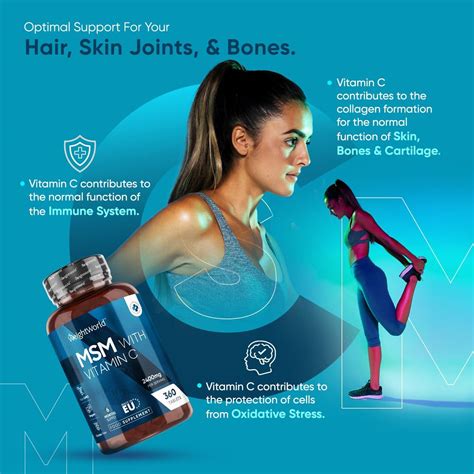 High Strength MSM Supplements with Vitamin C - 360 Vegan Tablets ...