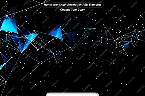 Premium Psd Abstract Geometric Background With Connecting Points And Lines