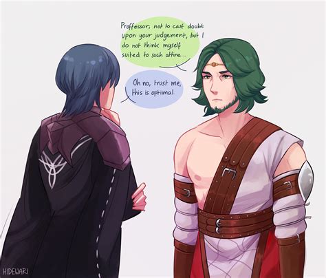 Male Byleth And Seteth Fire Emblem And 1 More Drawn By Hidewari