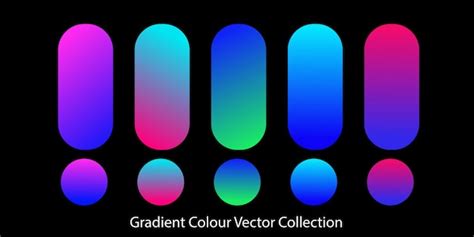 Vecteur De Collection De Couleur Gradient Bleu Violet Vecteur Premium