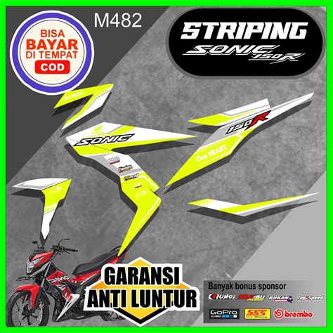Jual Stiker Striping Honda SONIC 150R 150 R Kode M482 Sticker Setiker Setriping List Variasi