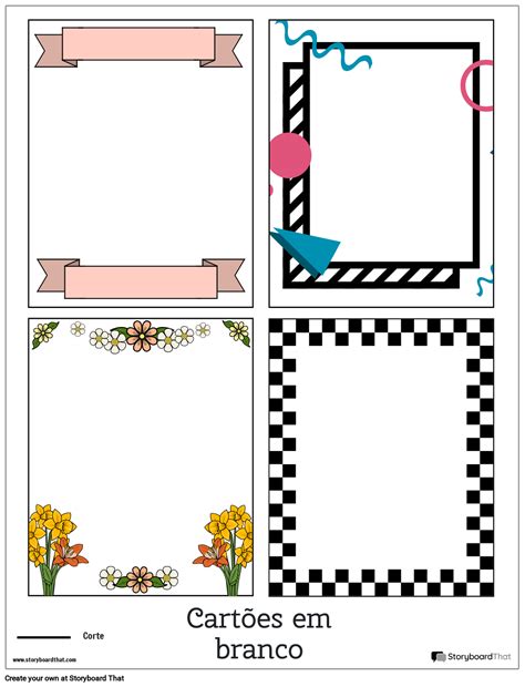Novo Modelo De Cartão De Página De Criação 4 Storyboard