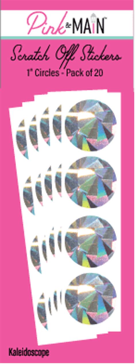 Kaleidoscope 1 Circle Scratch Off Stickers Pink And Main Llc