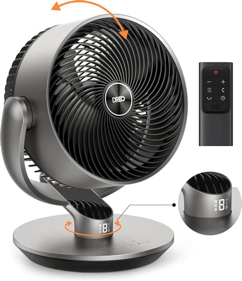 Dreo Ventiladores Inteligentes Para Dormitorio Pulgadas Ventilador Silencioso De Sala De CC
