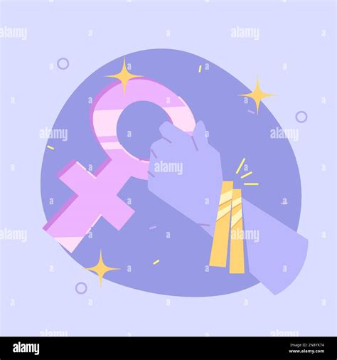 Womens Determination A Flat Vector Illustration Of A Woman Facing