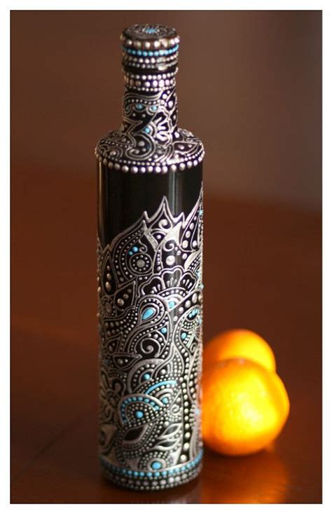 Мои работы Винтаж бутылки Украшенные бутылки Роспись бутылок