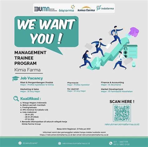 REKRUTMEN BUMN MANAGEMENT TRAINEE PROGRAM Di Kimia Farma Tahun 2021