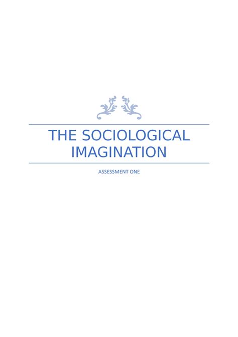 Sociological Imagination Essay The Sociological Imagination