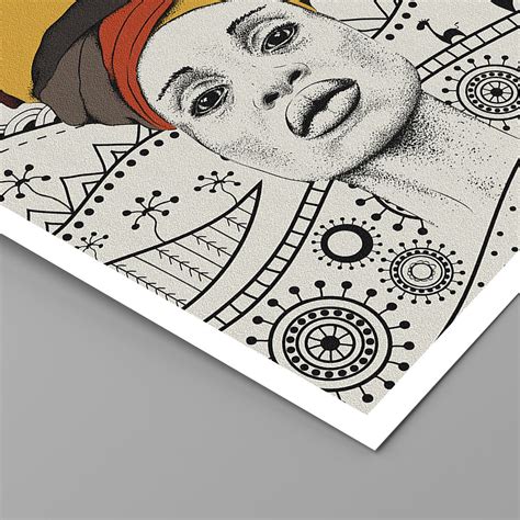 Obraz Plakat Portret afrykański x cm Afryka Kobieta Turban Foto Plakaty bez ramy