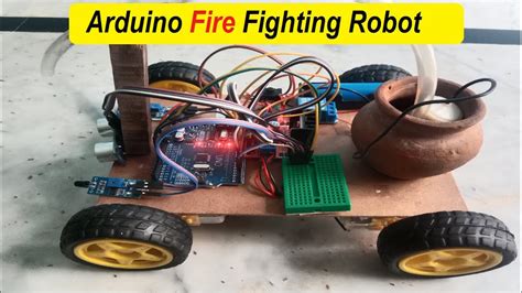 build a fire fighting robot using arduino arduino fire fighting project youtube