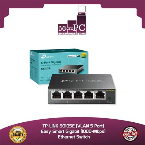Tp Link Sg105e Vlan 5 Port Easy Smart Gigabit 1000 Mbps Ethernet
