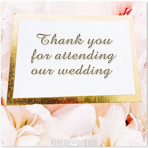 Thank You Notes For Wedding Ts And Attending Your Wedding