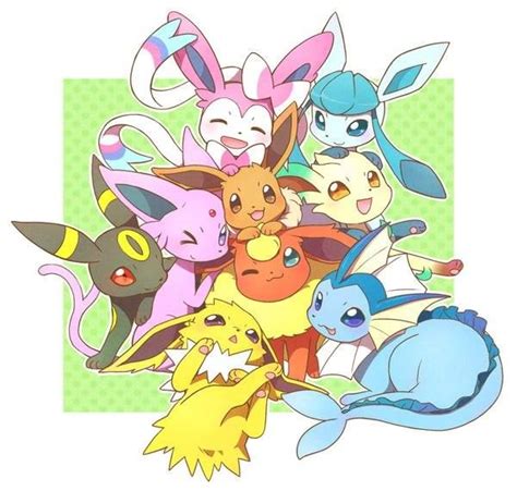 Eeveelutions We Re A Big Kawaii Family X Magicleafeon Facebook Eevee Pokemon Pokemon