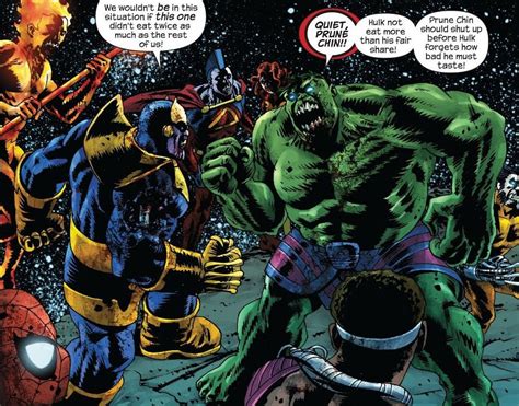 I hope we get to see the Hulk call Thanos a "prune chin" in Infinity War [From Marvel Zombies 2 ...