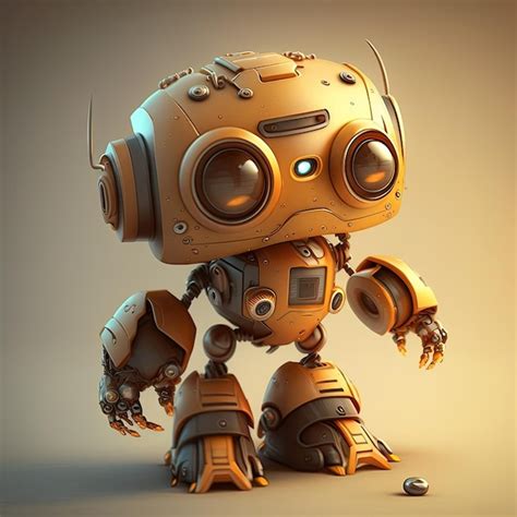 Premium Photo Generative Ai Cute White Smiling Robotic Teen Mini Unit