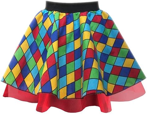 Womens Clown Tutu Skirt Fancy Dress Costume Circus Halloween Artofit